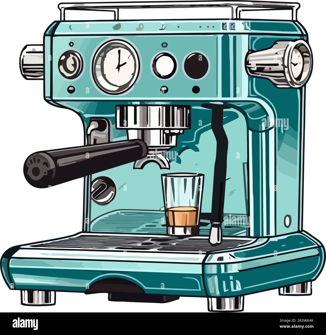 Gourmet coffee shop modern machinery Stock Vector Image & Art - Alamy