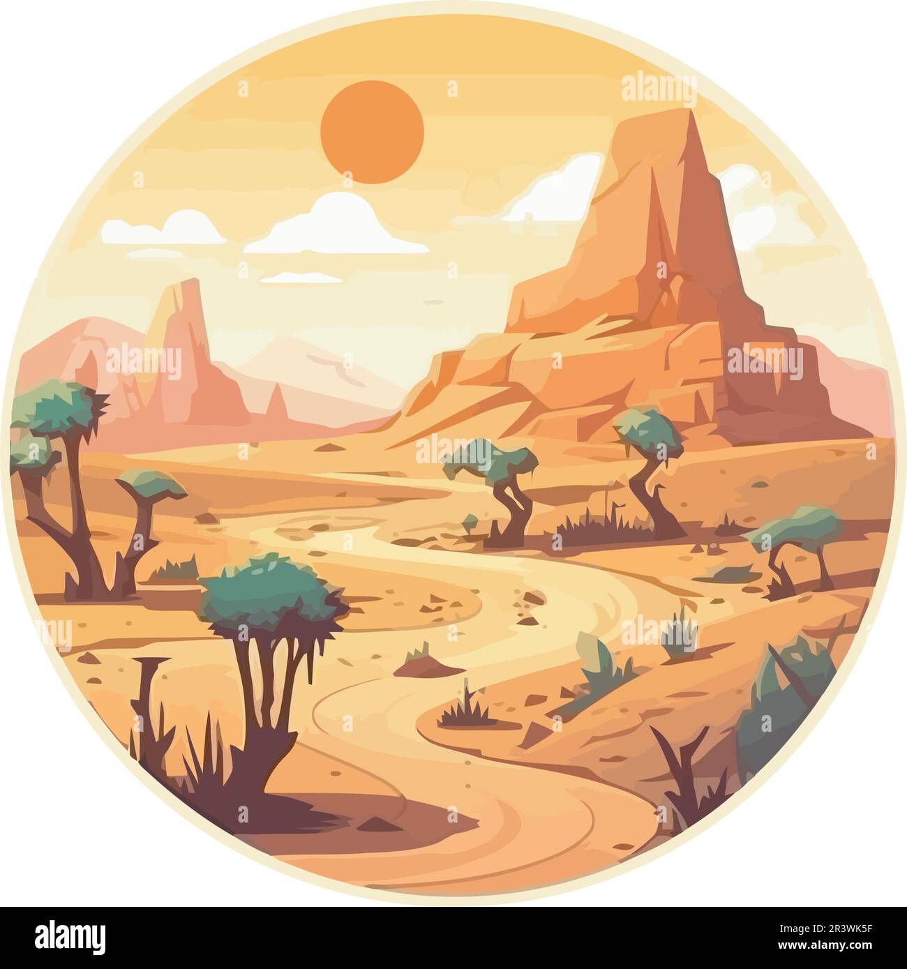 Sunset scene africa Cut Out Stock Images & Pictures - Alamy