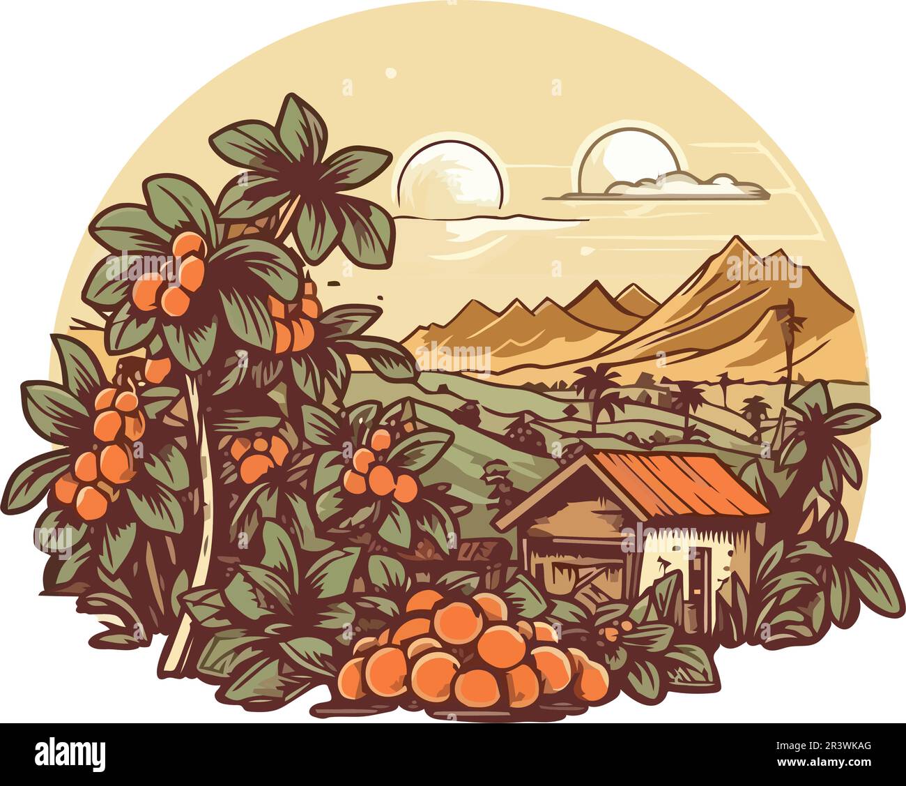 Modern vector design of coffee farm Stock Vector Image & Art - Alamy