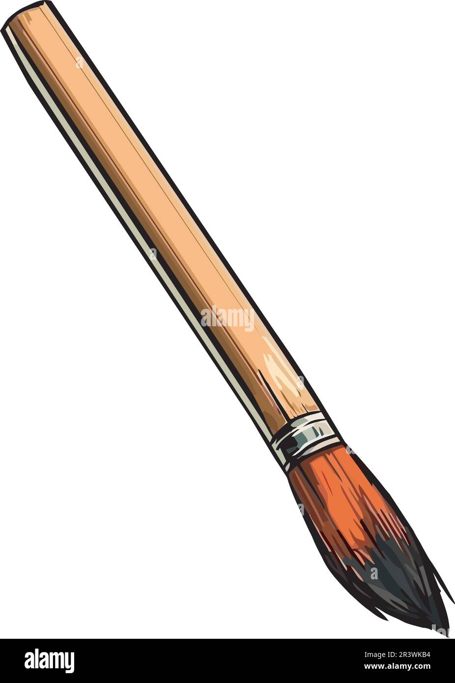 Artist work tool paintbrush illustration Stock Vector Image & Art - Alamy