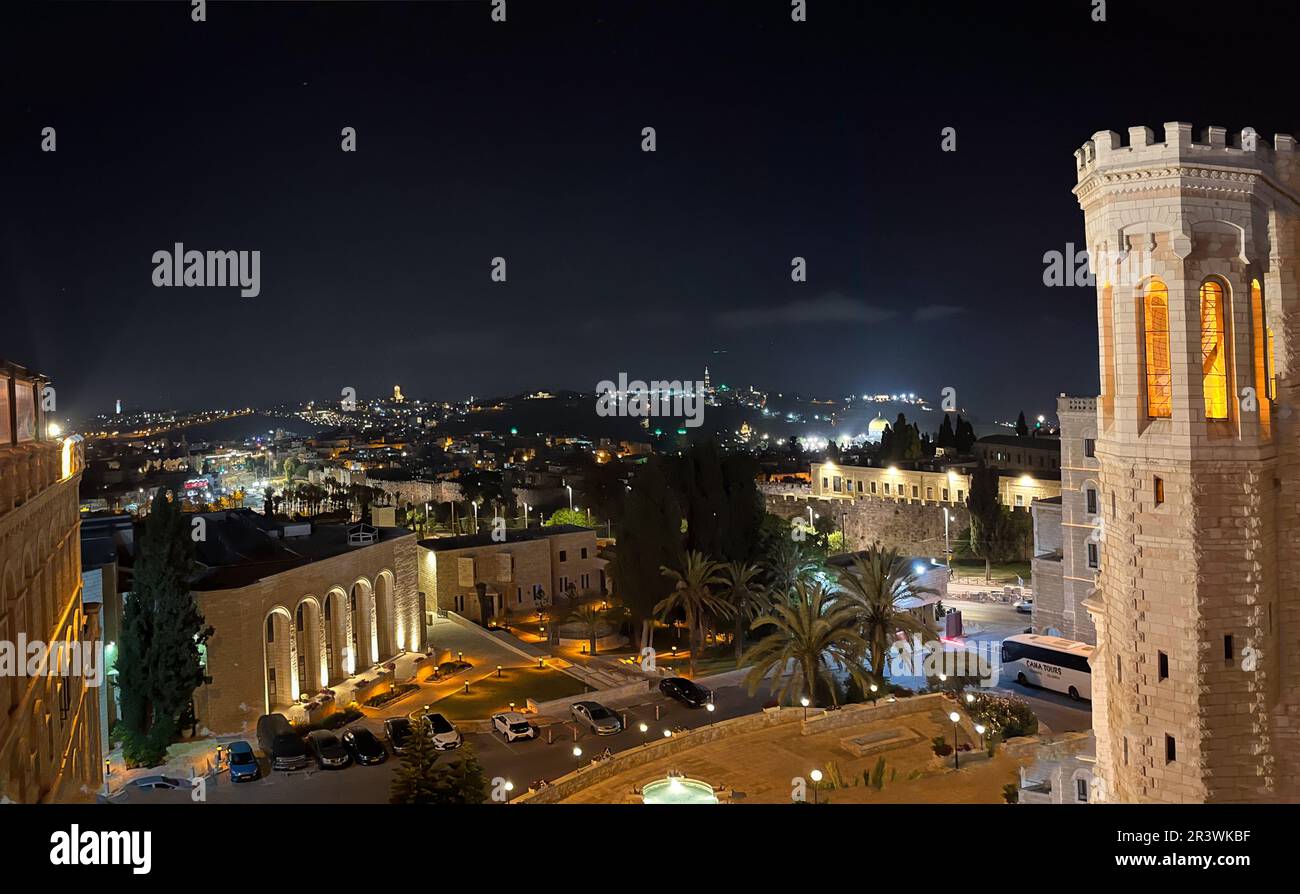 Jerusalem, Israel - May 19, 2023: view from Notre Dame of Jerusalem ...