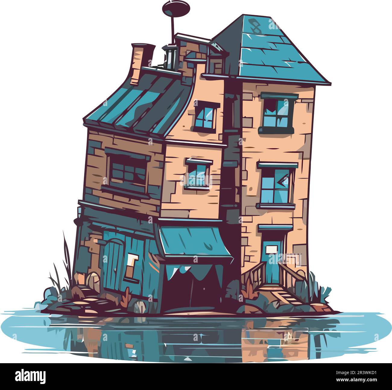 residential building with nature icon Stock Vector Image & Art - Alamy