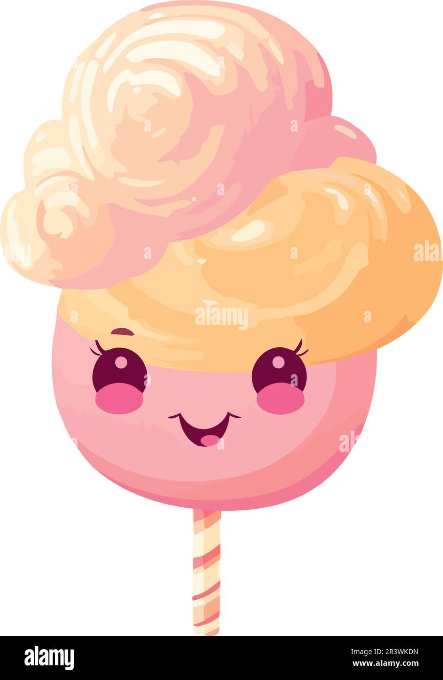 Cute characters enjoy sweet candy lollipops Stock Vector Image & Art ...