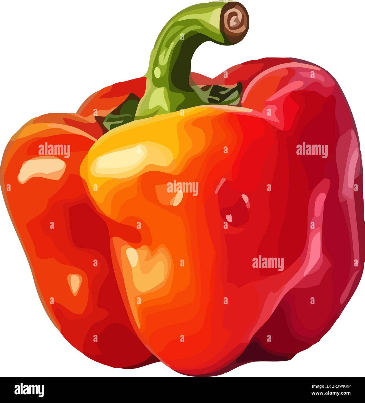 Fresh organic pepper, ripe and healthy eating Stock Vector Image & Art ...
