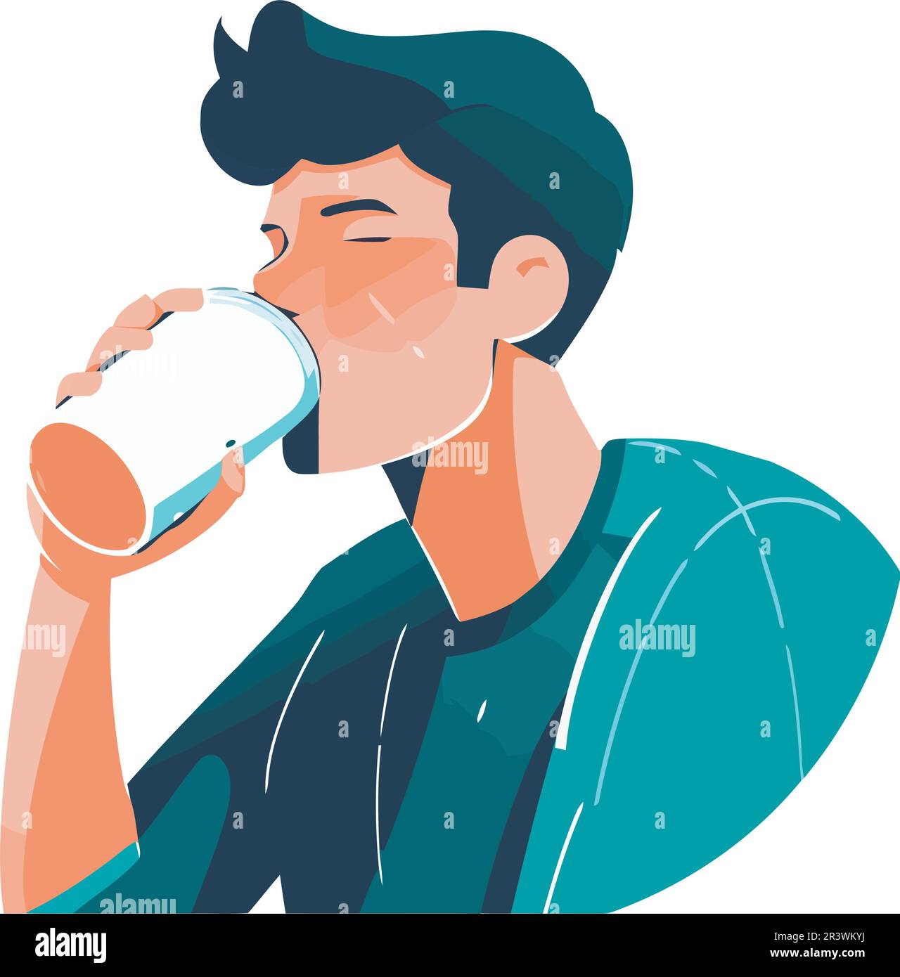 Boys drinking Stock Vector Images - Alamy
