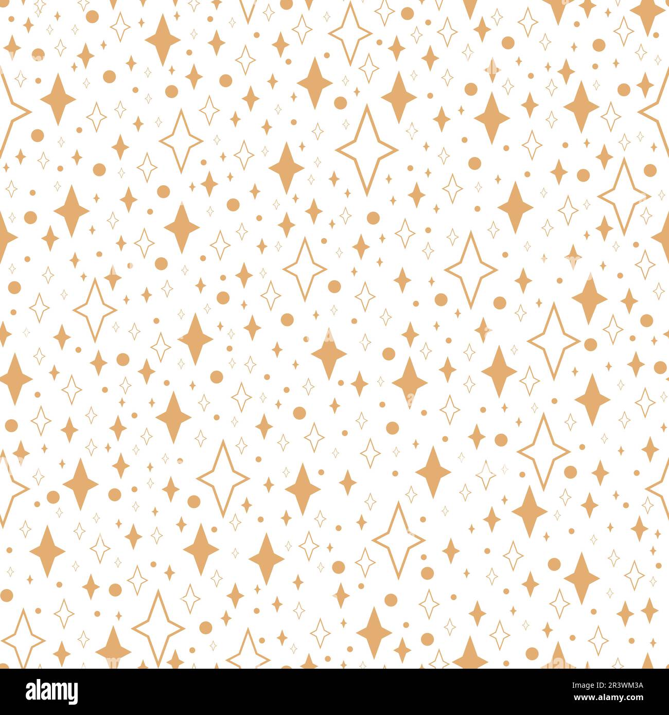 Star seamless pattern isolated on white background Stock Vector Image ...