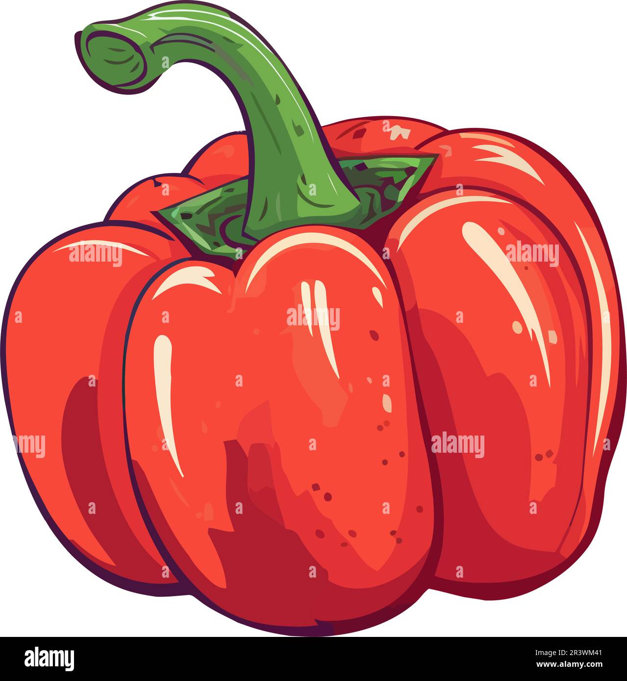 red pepper organic vegetable Stock Vector Image & Art - Alamy