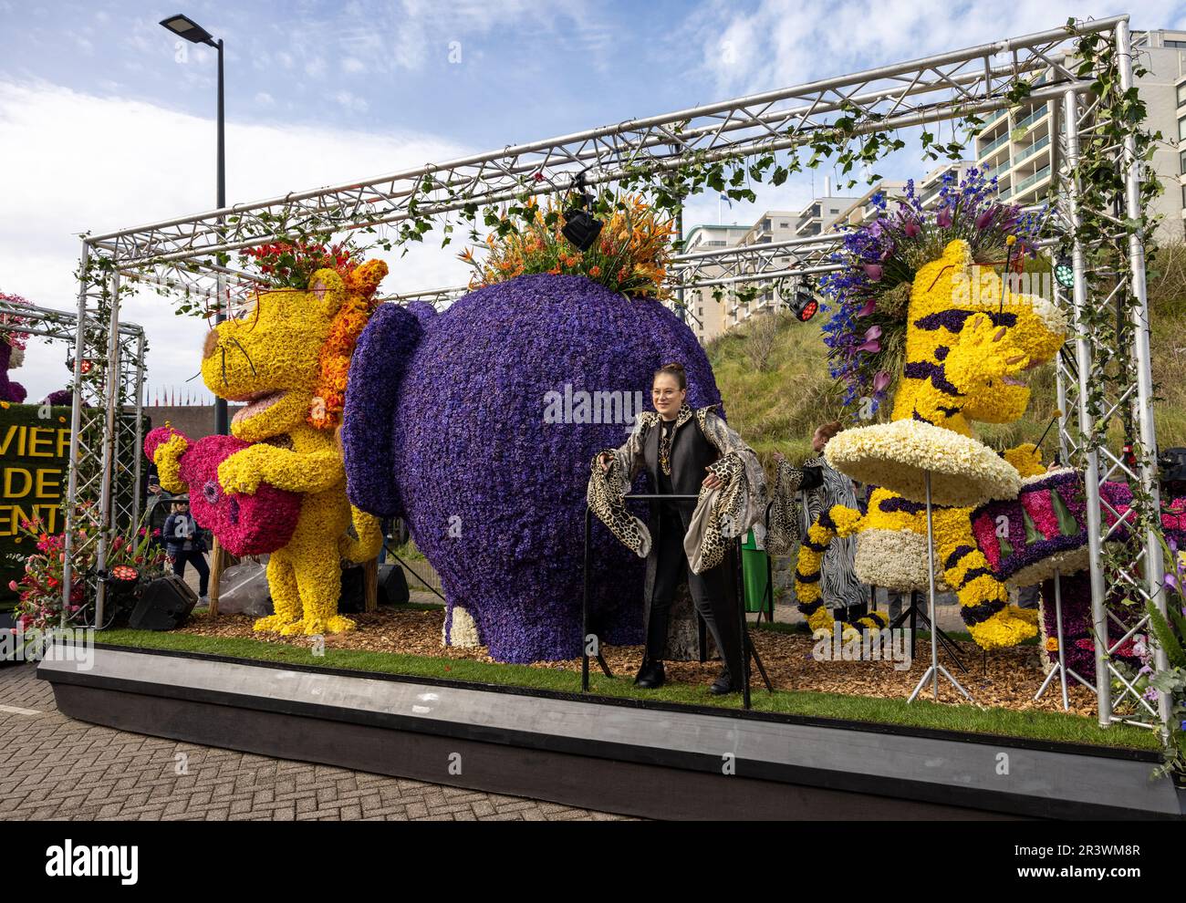 Noordwijk, Netherlands - April 22, 2023: Spectacular flower covered ...