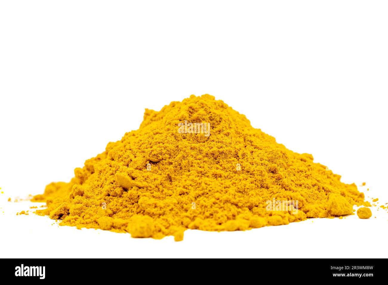 Powdered turmeric isolated on white background. Dried ground turmeric ...