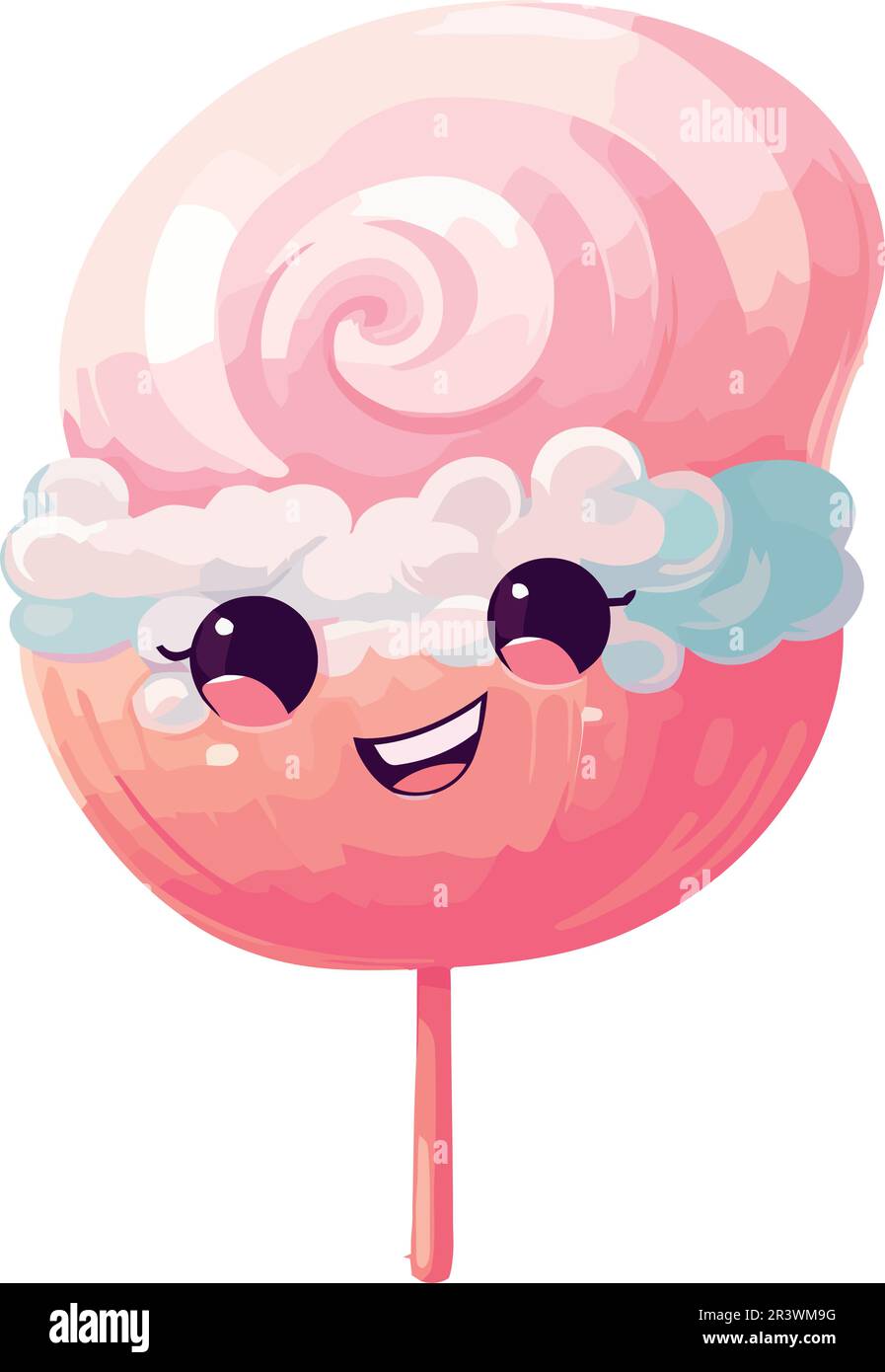 Cute cartoon characters enjoy sweet candy Stock Vector Image & Art - Alamy