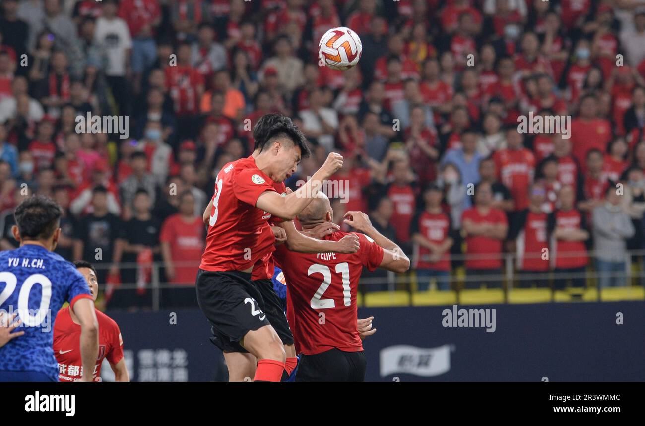 Chengdu City, China, 23 May, 2023. Chengdu Rongcheng Football Club ...