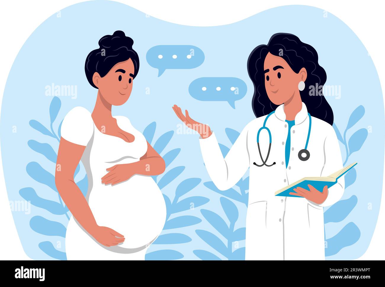 Artificial insemination. Doctor and pregnant woman. Pregnancy through ...