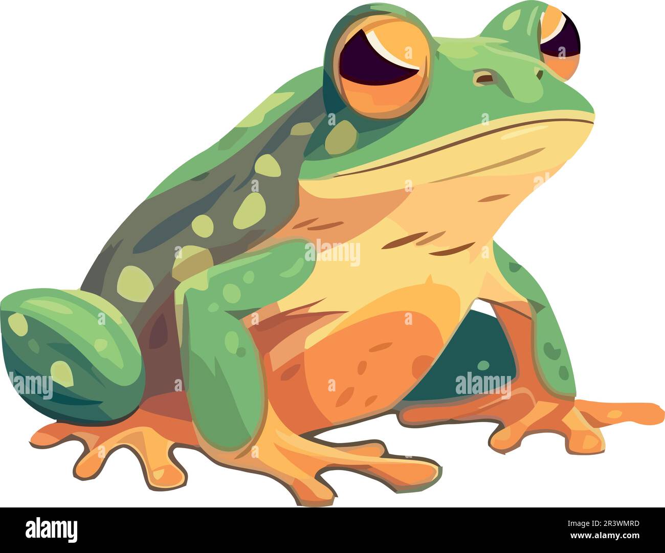 A cute toad sitting on a leaf Stock Vector Image & Art - Alamy