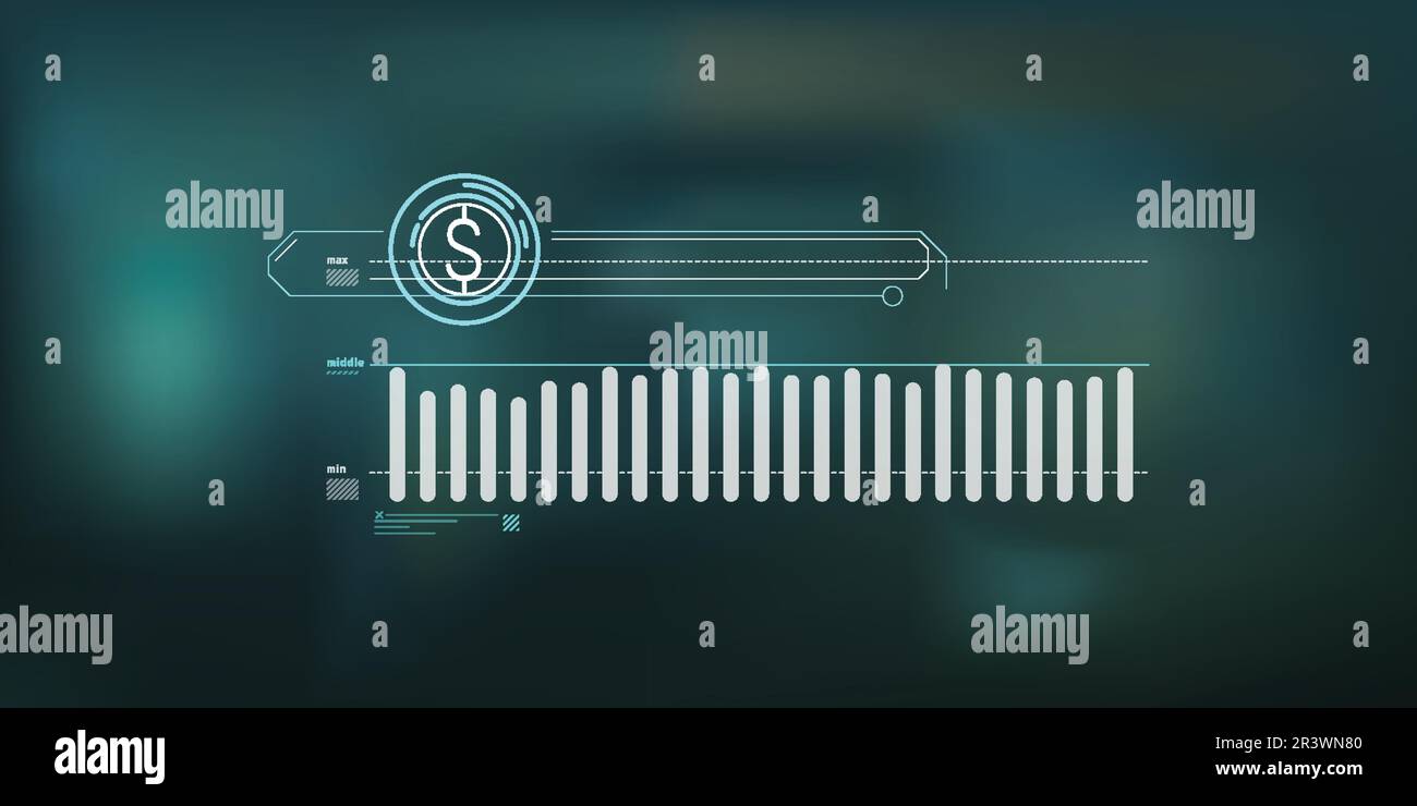 Abstract infographics about the stability of the dollar price Stock ...