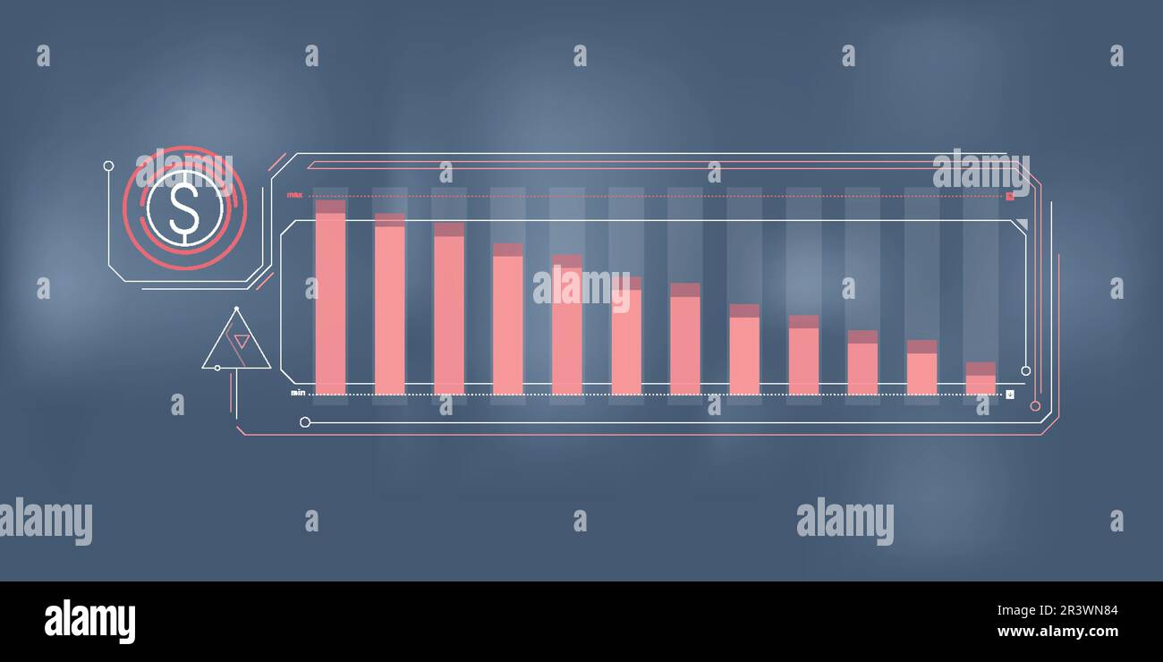 Abstract simple infographics of falling dollar price Stock Vector Image ...