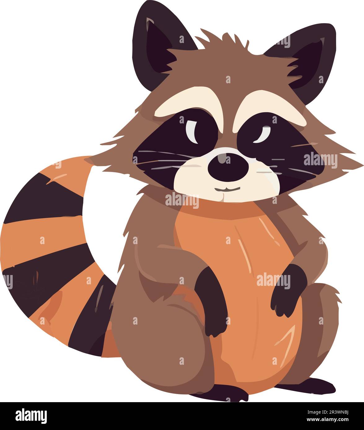 A playful raccoon mascot sitting Stock Vector Image & Art - Alamy