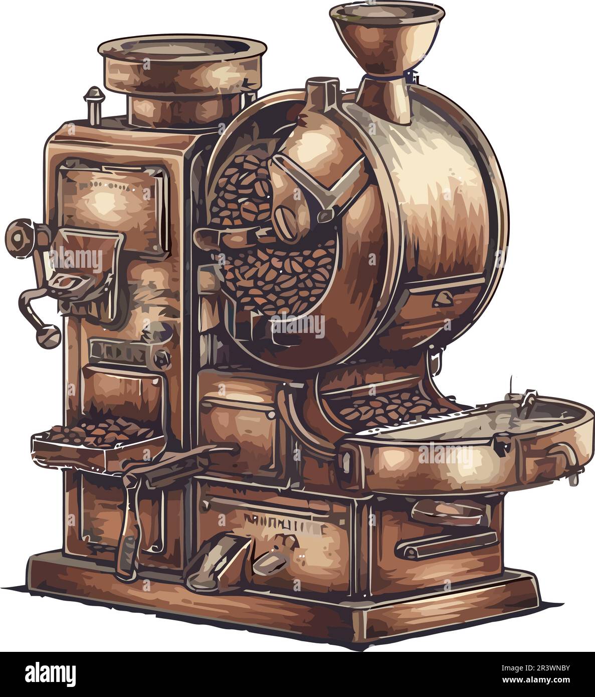 Hand cranked grinder Stock Vector Images - Alamy