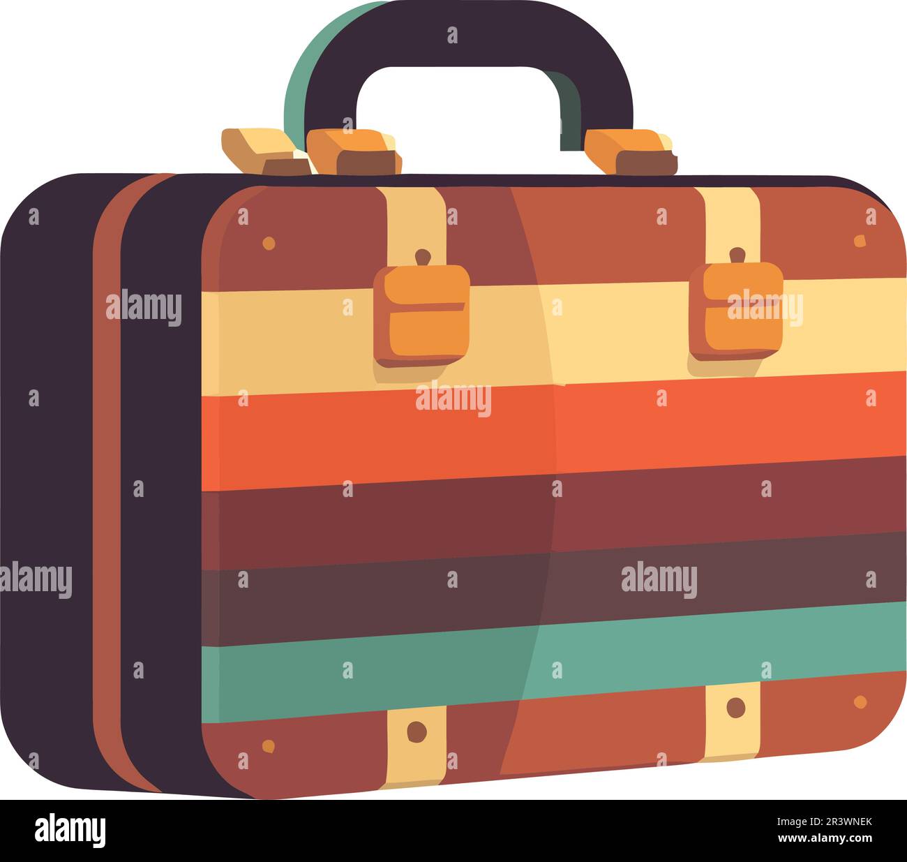 Travel with style, leather suitcase adventure Stock Vector Image & Art ...