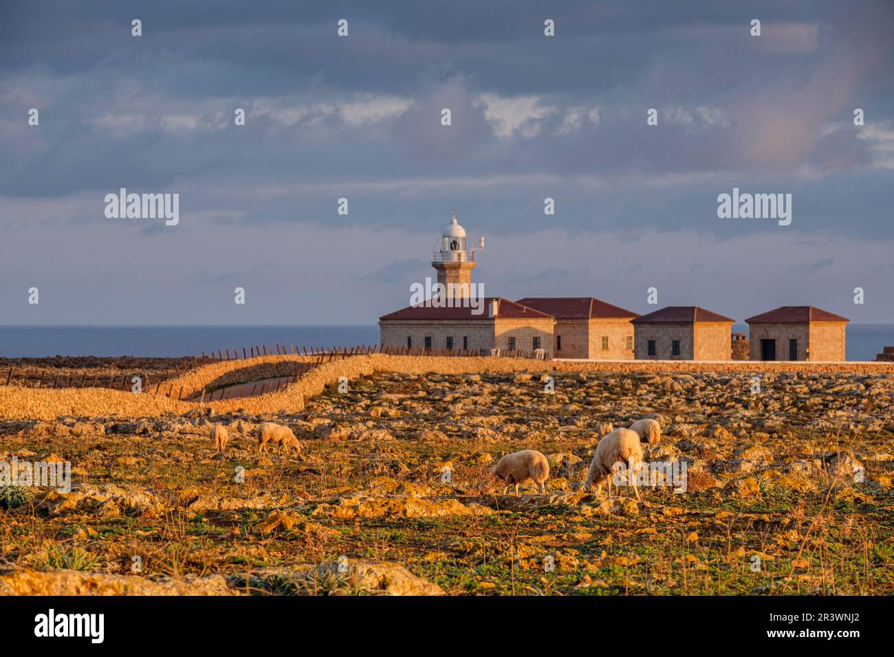 Punta Nati cape lighthouse Stock Photo - Alamy