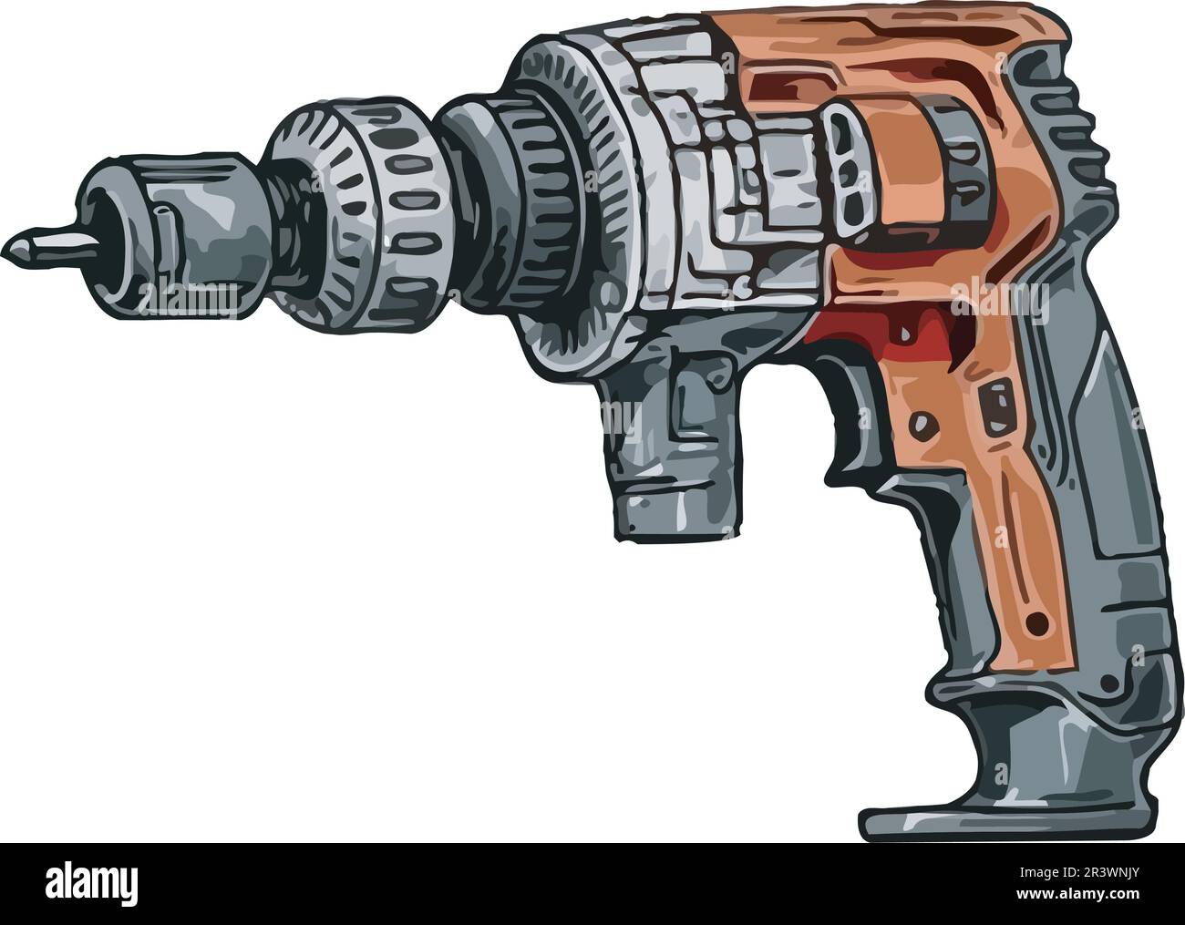 strong drill handle tool equipment icon Stock Vector Image & Art - Alamy