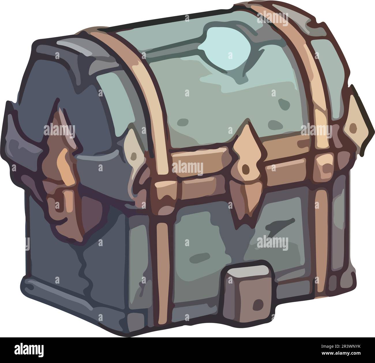 gray wooden chest antique style icon Stock Vector Image & Art - Alamy