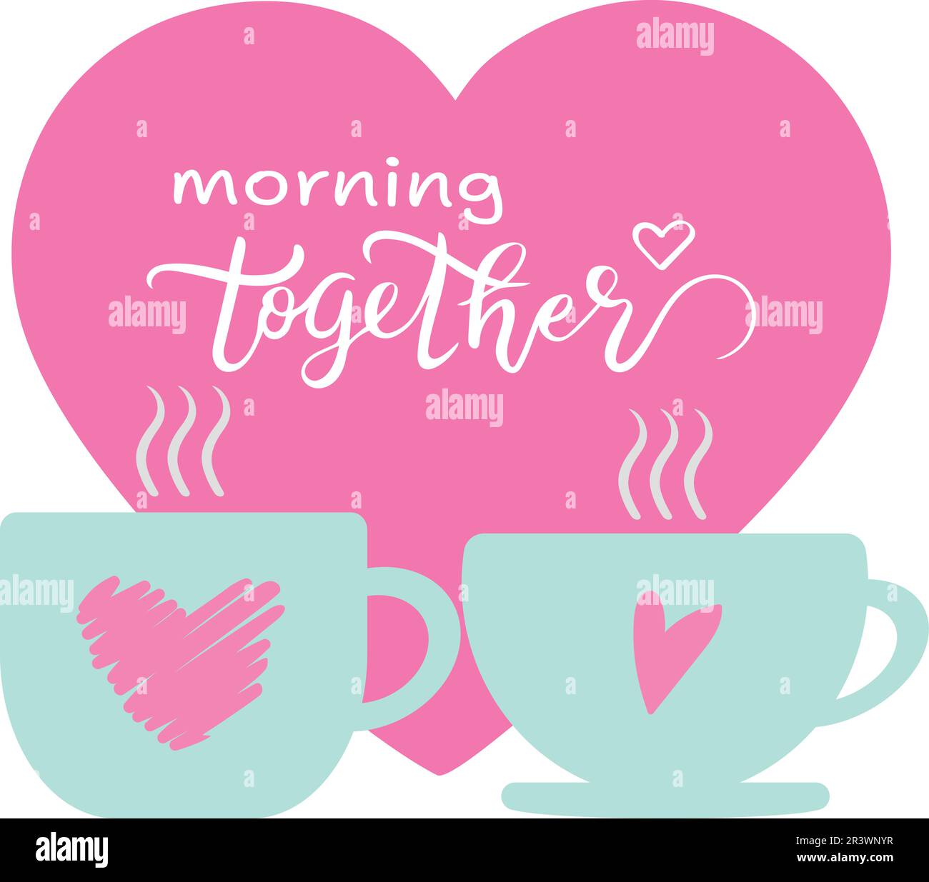 Two side by side cups Stock Vector Images - Alamy