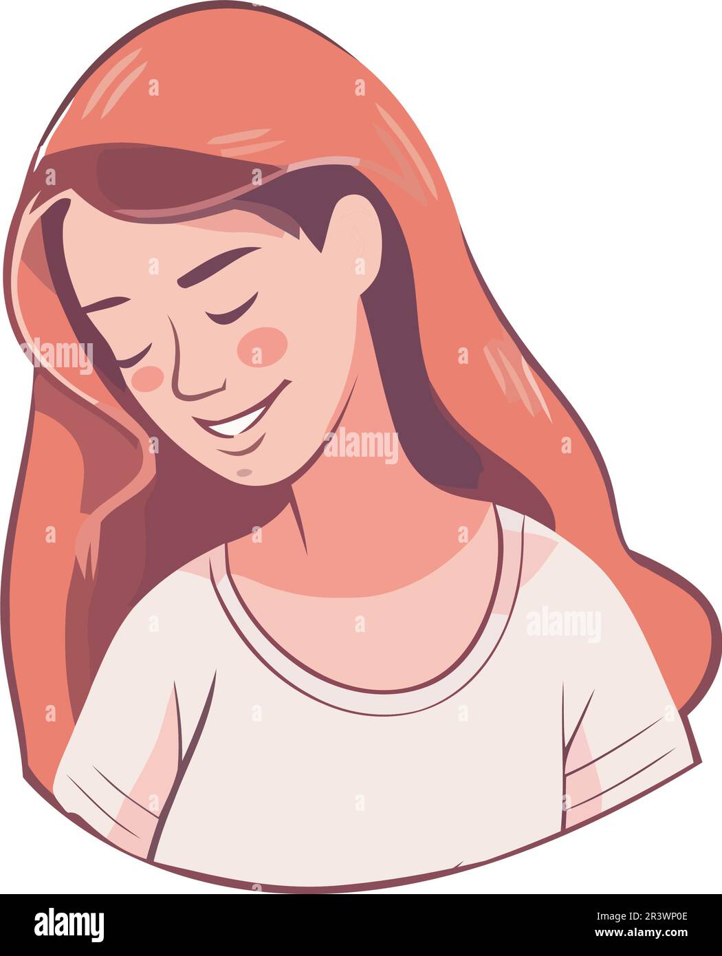 Girls with long hair Stock Vector Images - Alamy