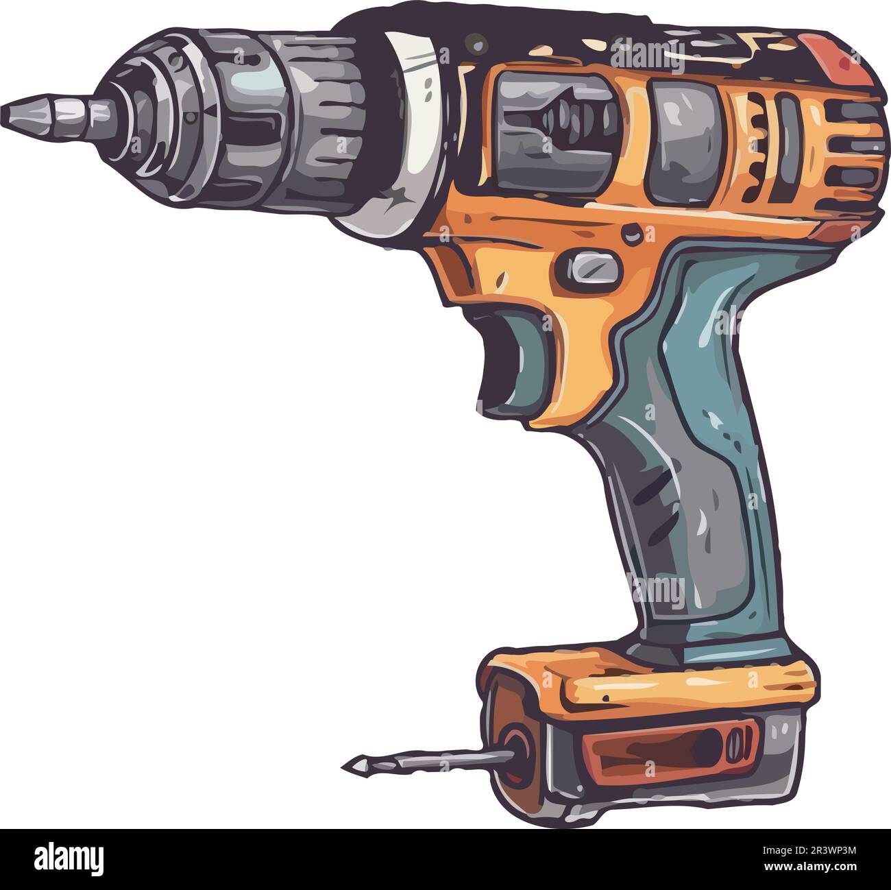 Modern construction machinery drill Cut Out Stock Images & Pictures - Alamy