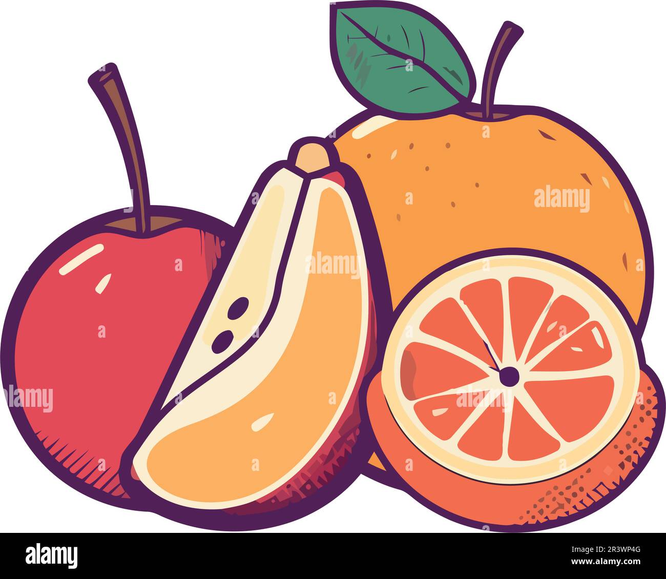 Juicy apple slice, a symbol of healthy eating Stock Vector Image & Art ...