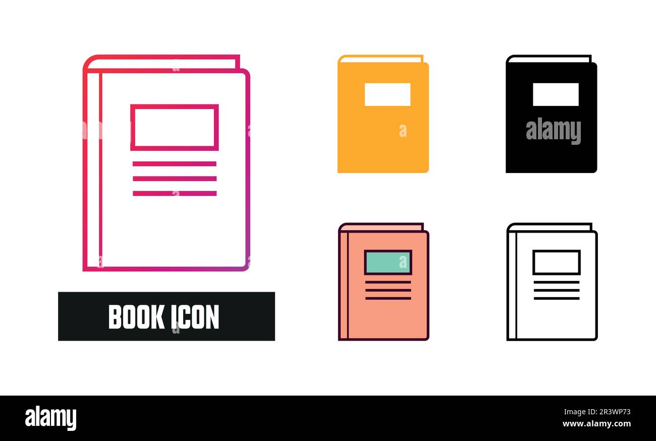 Book Icon Set Vector Illustration Stock Vector Image & Art - Alamy