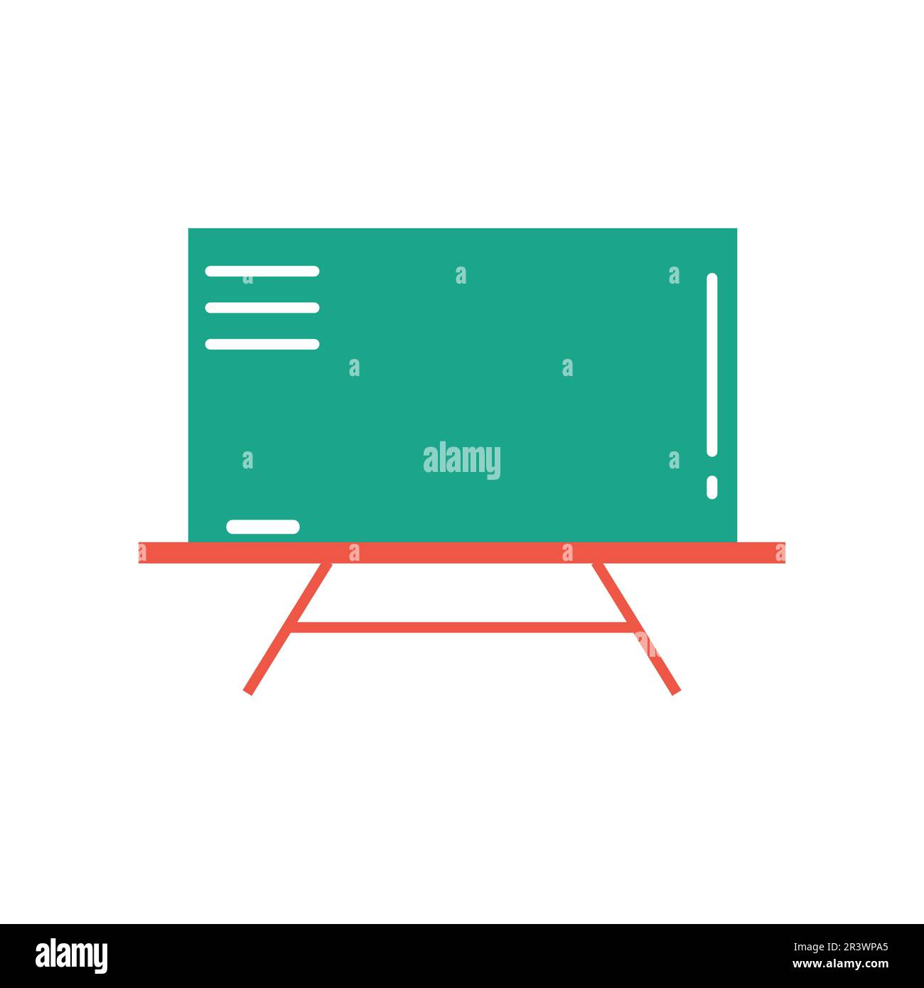 Flat Blackboard Icon Symbol Vector Illustration Stock Vector Image ...
