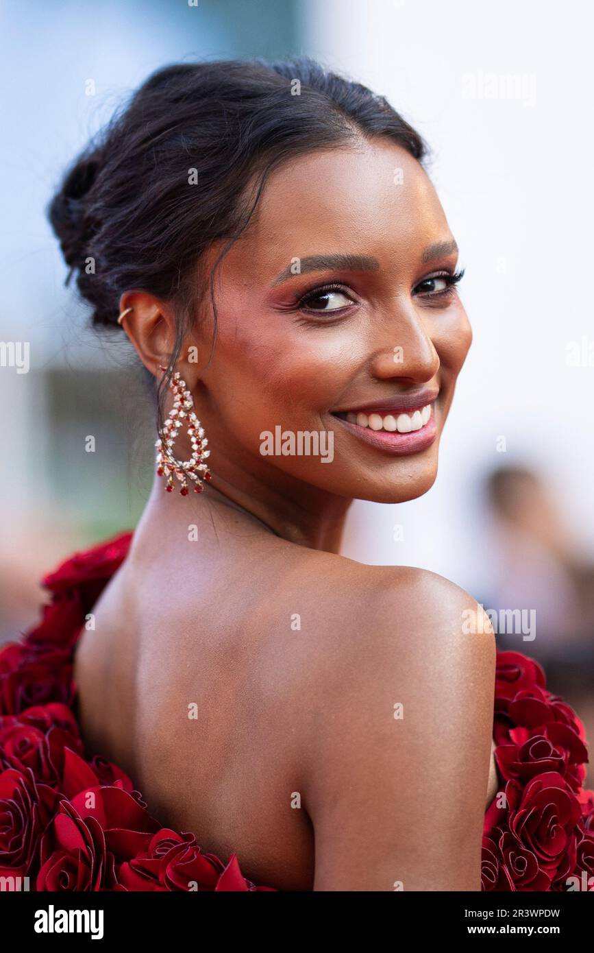 Jasmine Tookes poses for photographers upon arrival at the premiere of ...