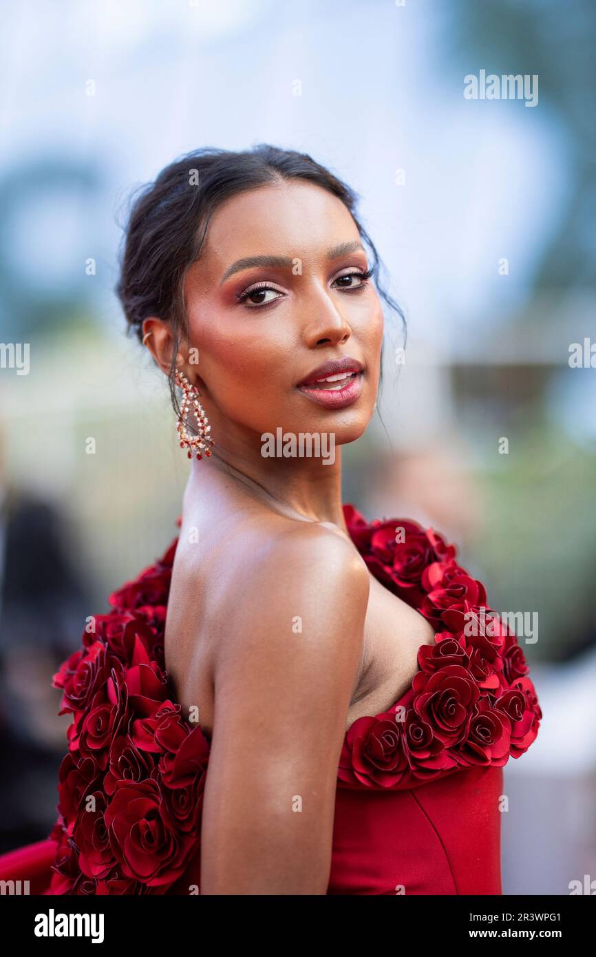 Jasmine Tookes poses for photographers upon arrival at the premiere of ...