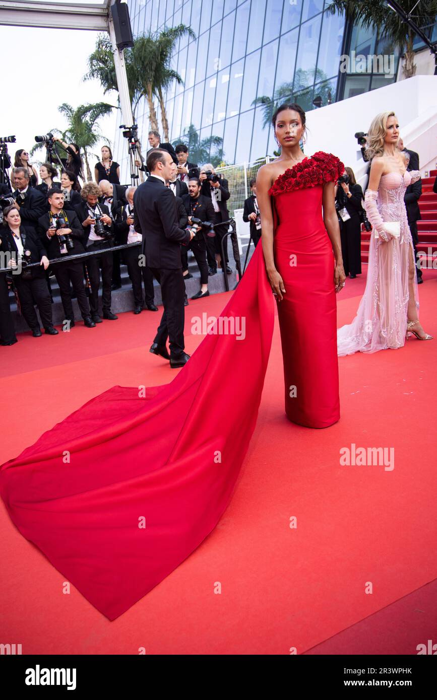 Jasmine Tookes poses for photographers upon arrival at the premiere of ...