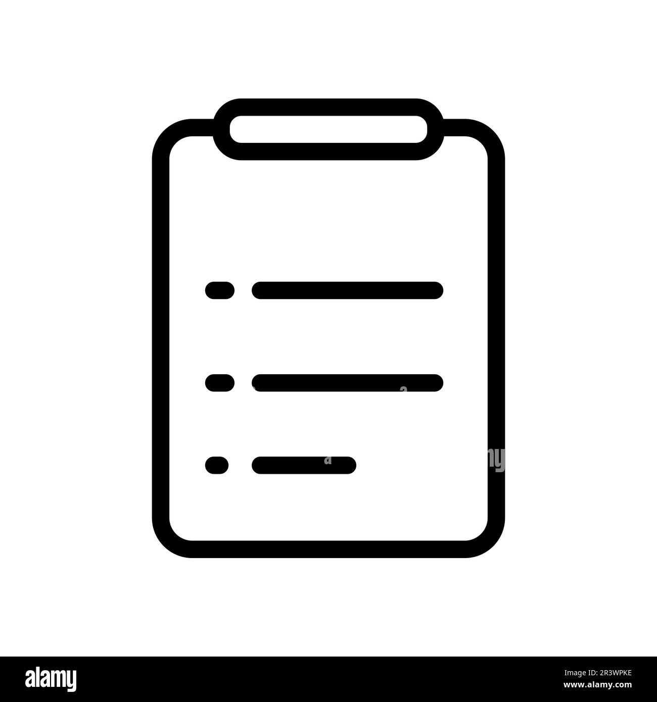 Clipboard Lineal Icon Symbol Vector. Black Outline Clipboard Icon Stock ...