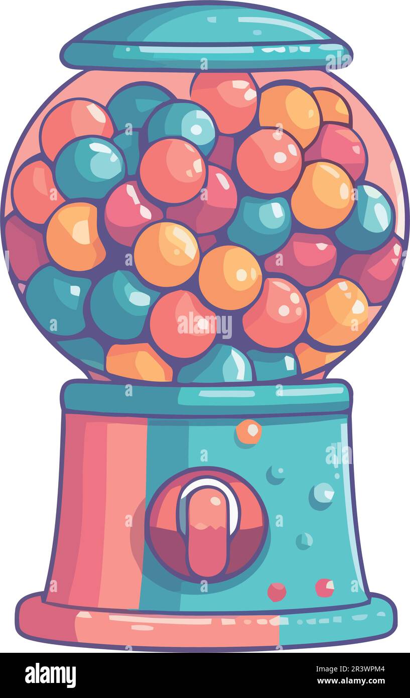 cute candies dispenser machine fair icon Stock Vector Image & Art - Alamy