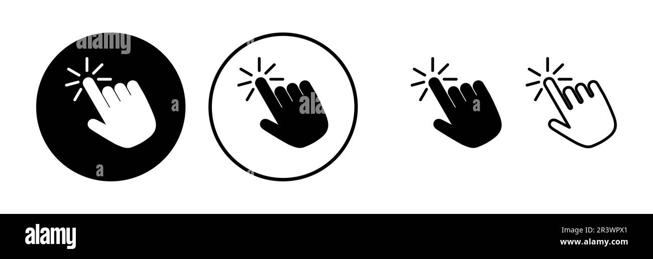 hand click icon vector. clicking finger icon. pointer icon Stock Vector ...