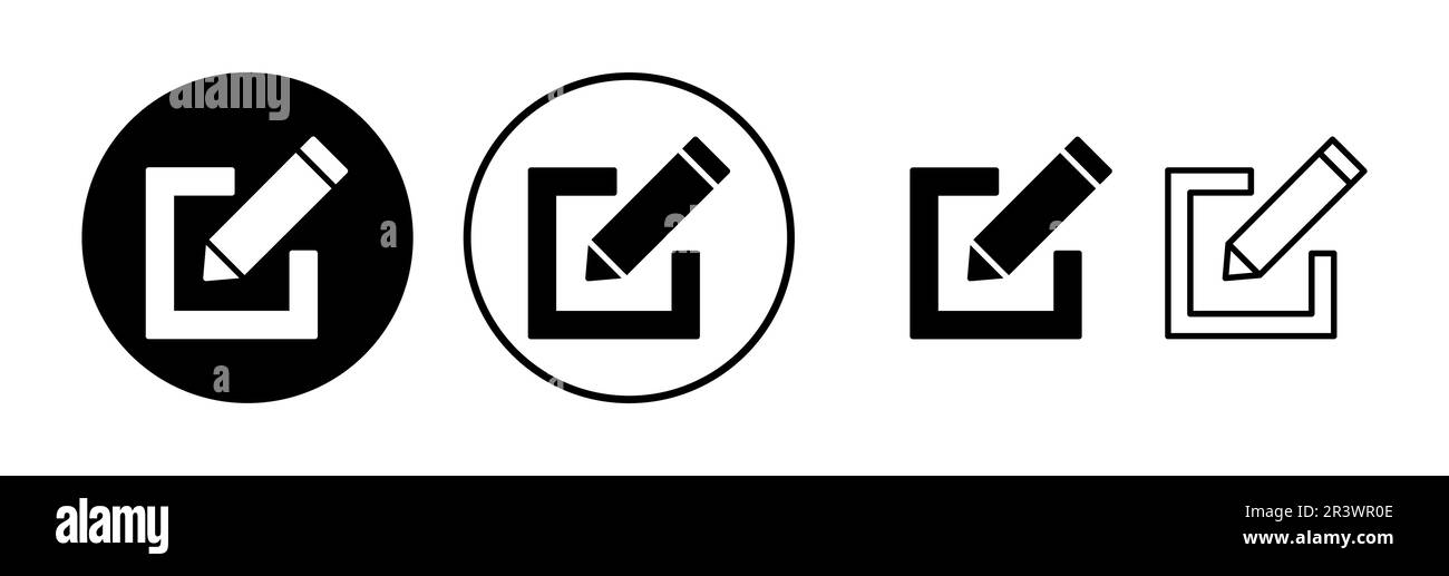 Edit icon vector. edit document sign and symbol. pencil Stock Vector ...