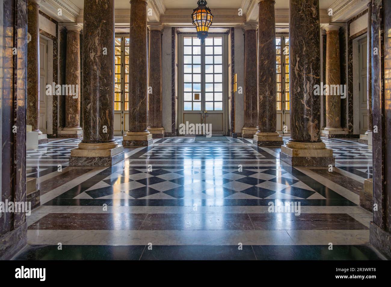 Marble Lobby in the central part of the Palace of Versailles near Paris, France Stock Photo - Alamy