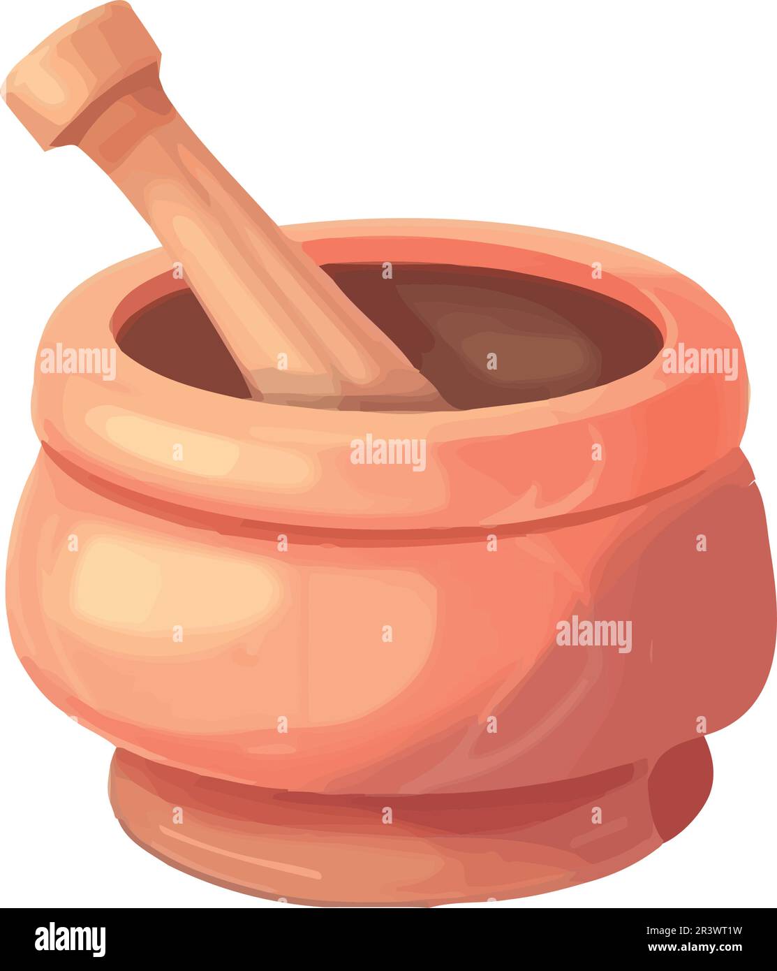 Organic herbs in mortar create healthy recipe Stock Vector Image & Art ...