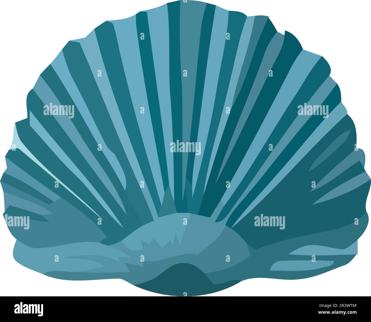 Blue seashell underwater decor Cut Out Stock Images & Pictures - Alamy