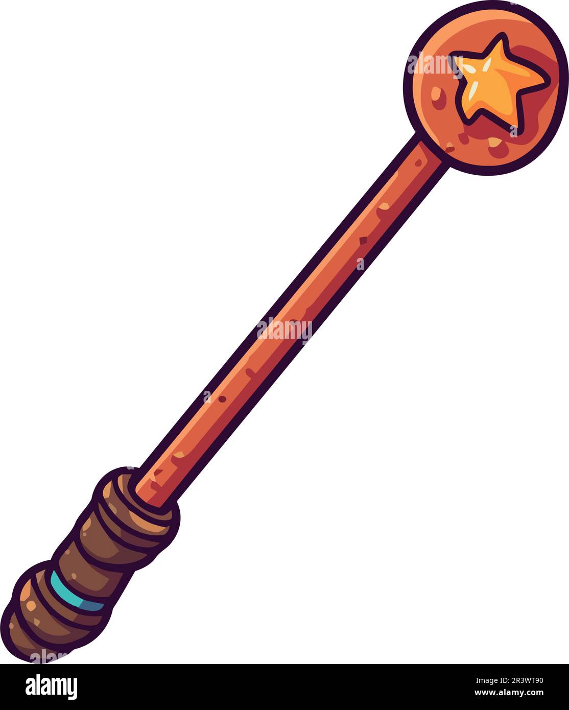 antique magic wand with star icon Stock Vector Image & Art - Alamy