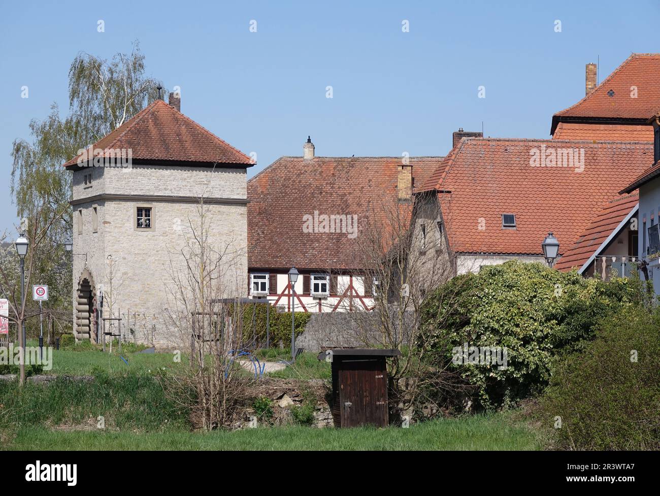Main gate in Schwarzach Stock Photo - Alamy