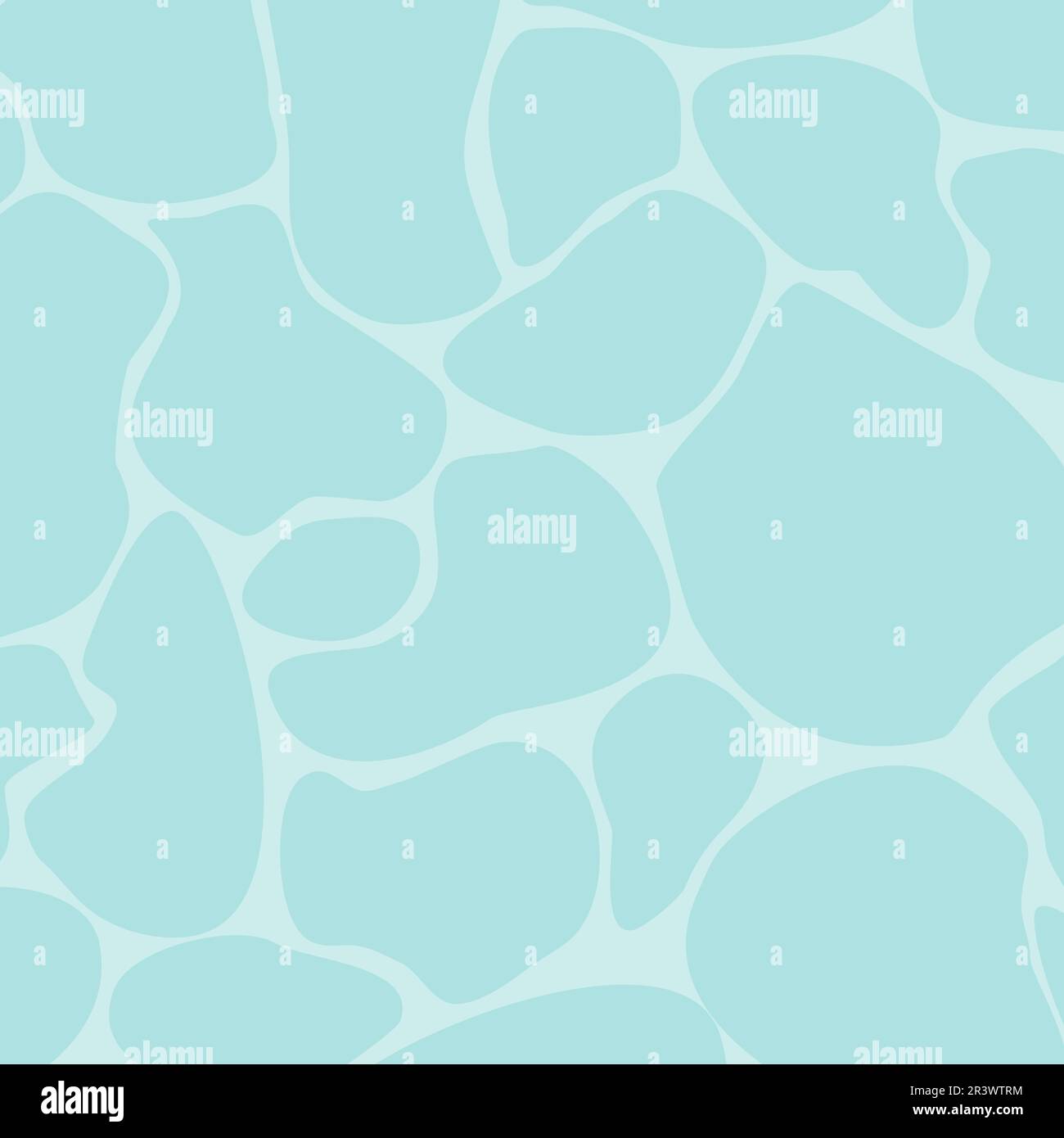 Abstract blue swimming pool water background with reflection of sun ...