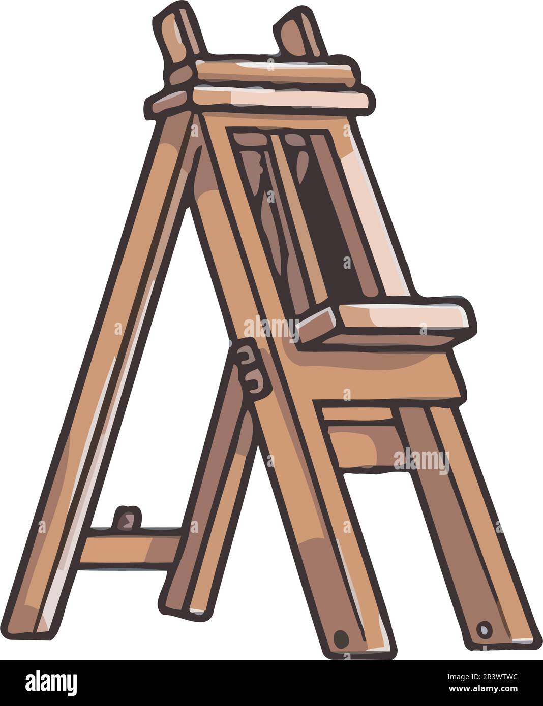 classic wooden tripod for canvas Stock Vector Image & Art - Alamy