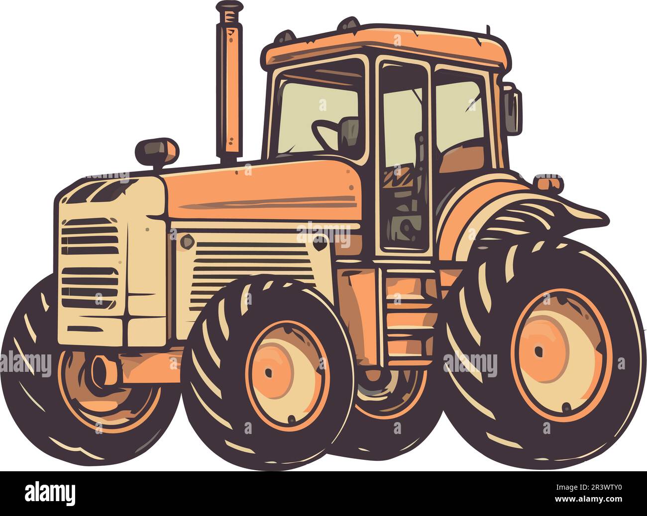 Bulldozer working land Stock Vector Images - Alamy