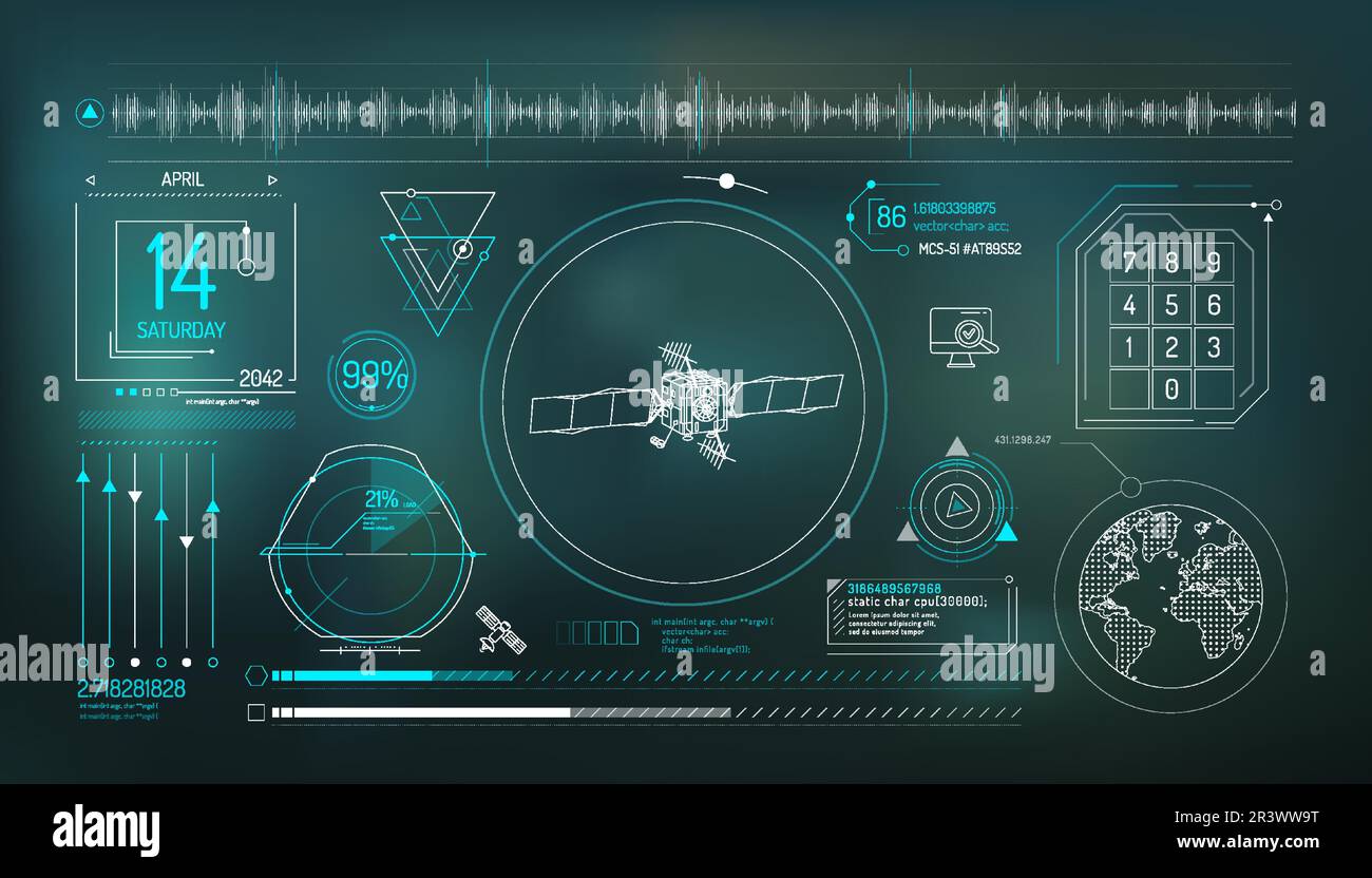 Set of infographic elements about satellite data entry Stock Vector ...