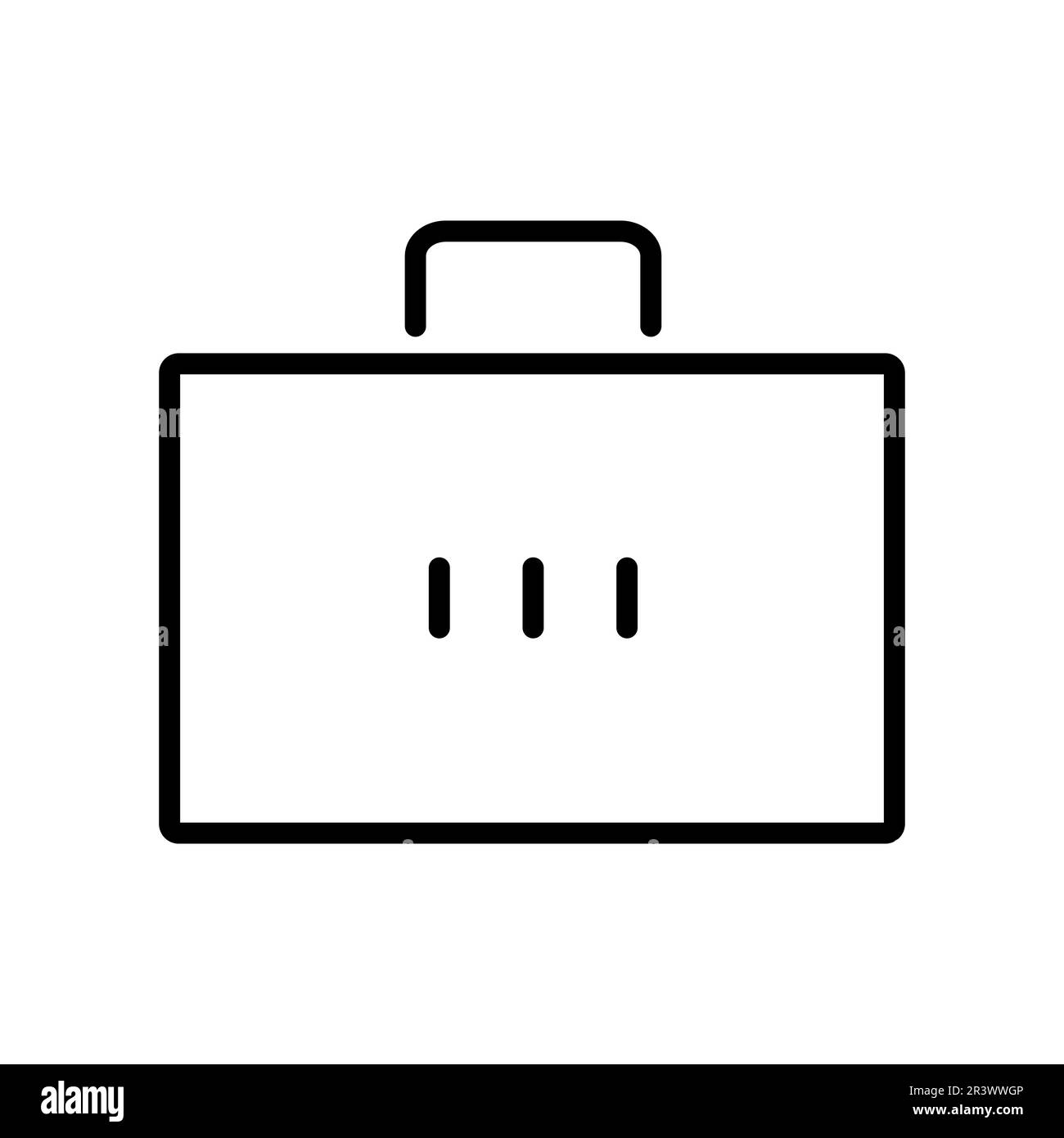 Briefcase Lineal Icon Symbol Vector. Black Outline Briefcase Icon Stock ...