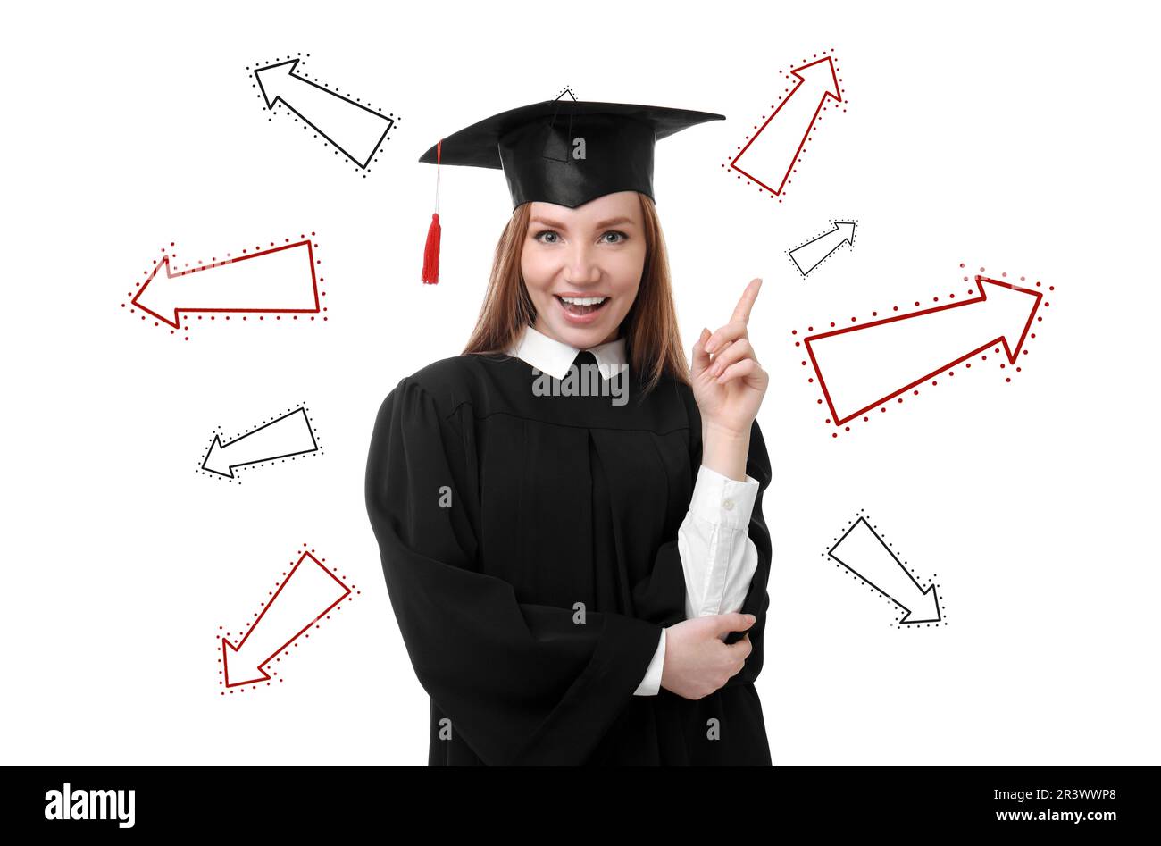 Choice in profession or other areas of life, concept. Making decision ...