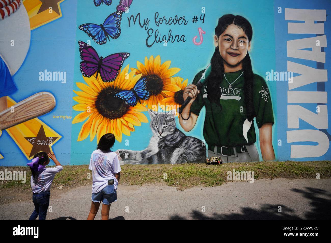Uvalde. 24th May, 2023. This photo taken on May 24, 2023 shows a wall ...